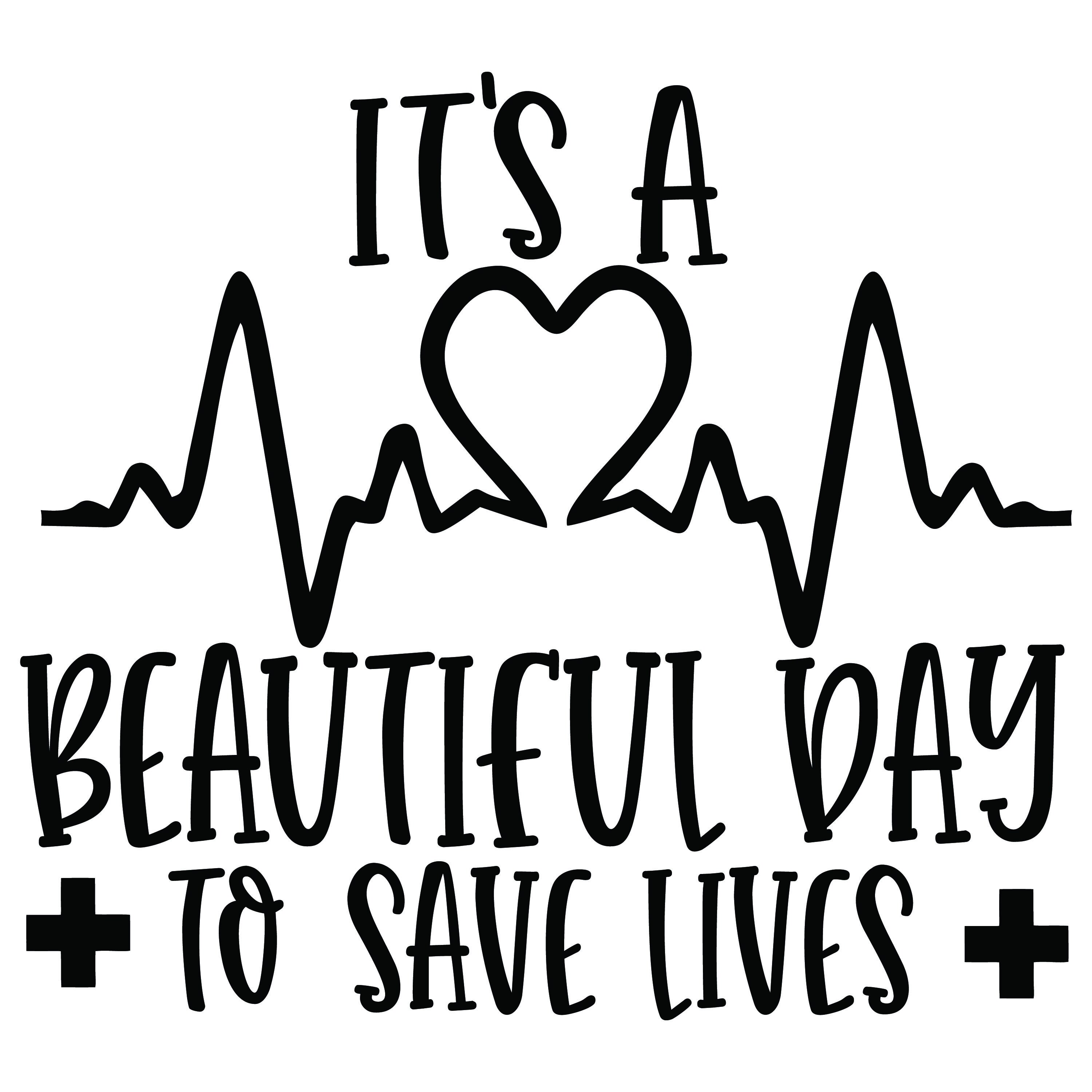 Its a beautiful Day to Save Lives Decal Sticker for car cup | Etsy