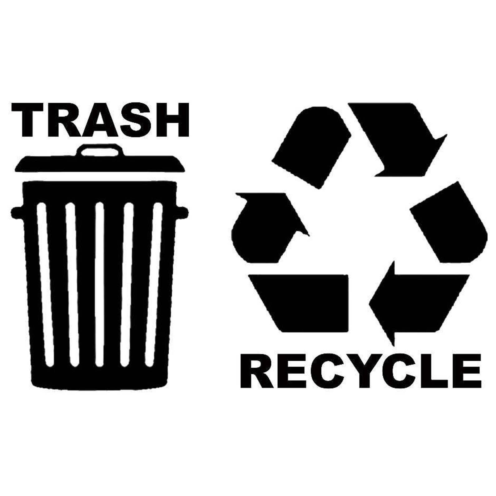Recycle Trash Symbol Decals Choose Color & Size - Etsy