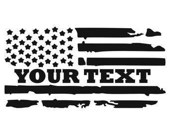 Army American Flag Tattered Distressed Military Decal Sticker | Etsy