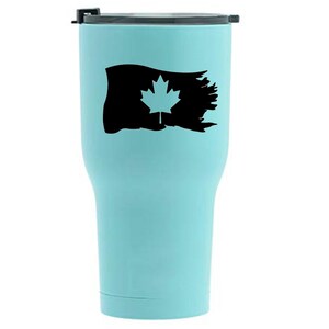 Canada Flag Solid Tattered Distressed One Color Decal Sticker Car Truck ...