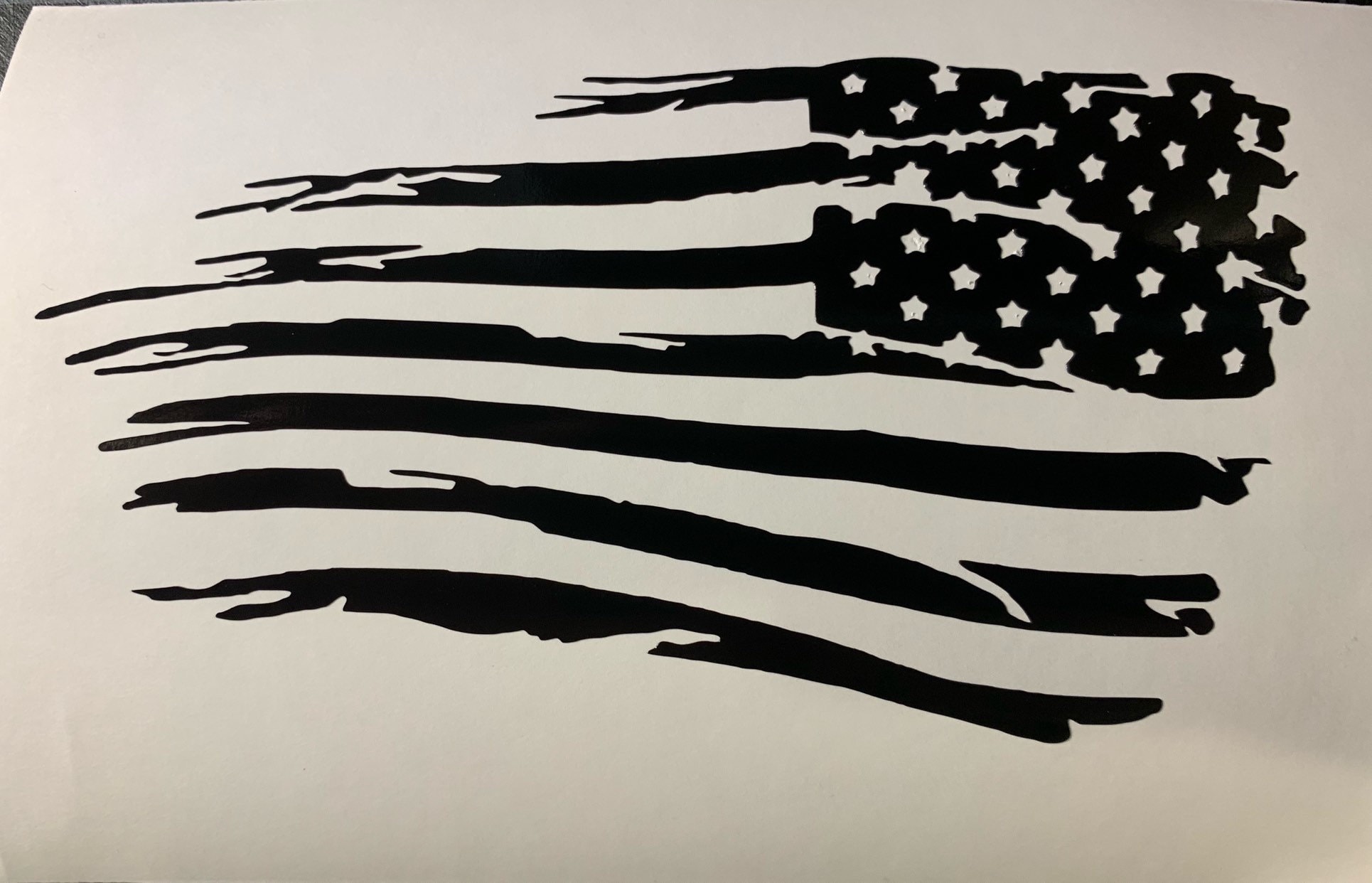 2 Pack American Flag Tattered Distressed Military Decal Sticker Car ...