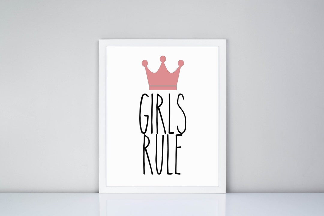 Girls Rule Printable Digital Printable - Etsy
