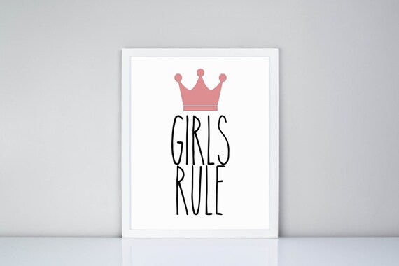 Girls Rule Printable Digital Printable | Etsy