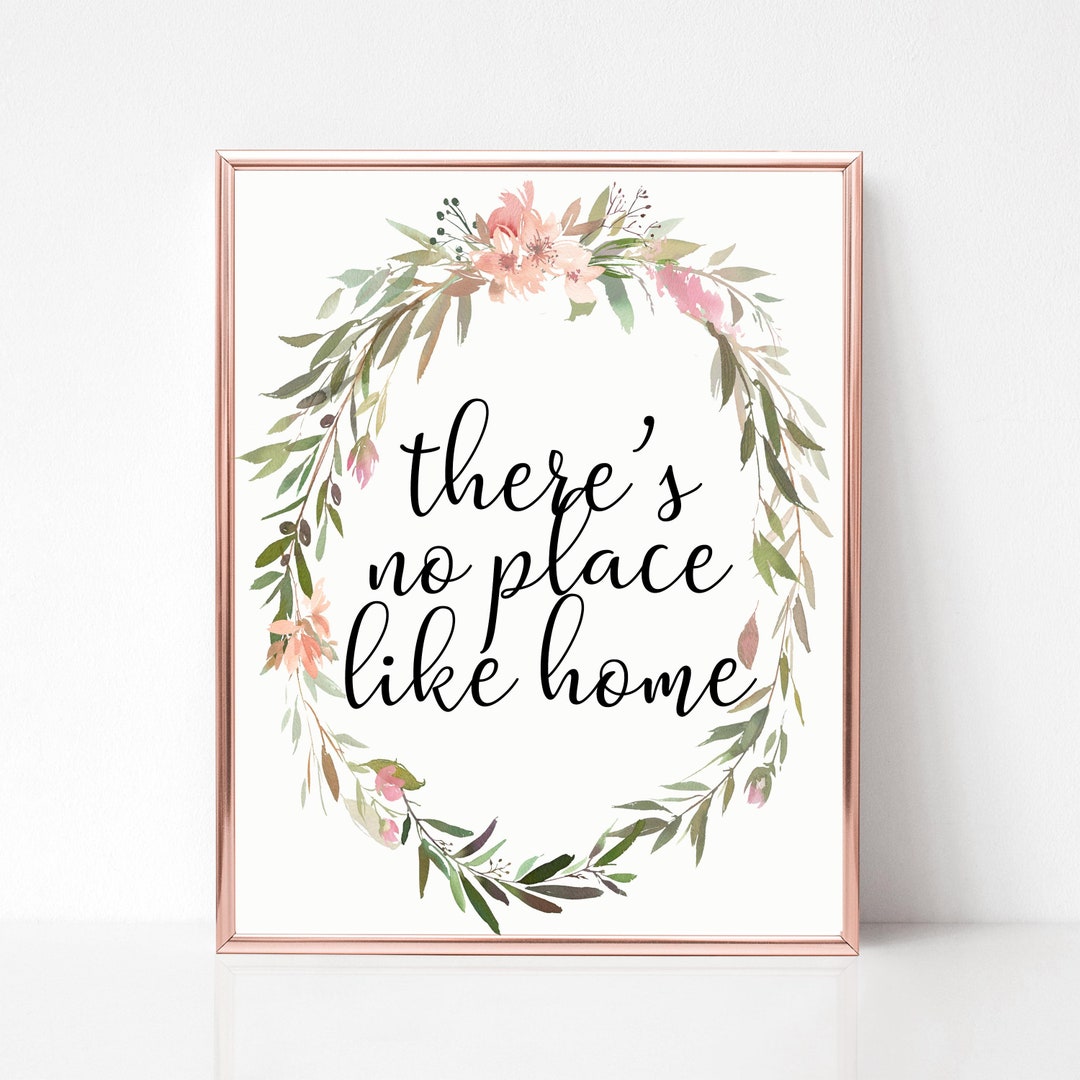 There's No Place Like Home Printable Home Decor - Etsy