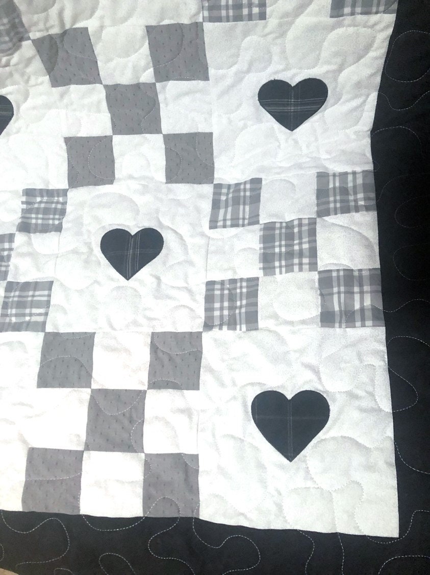 Memory Quilt Hearts - Etsy