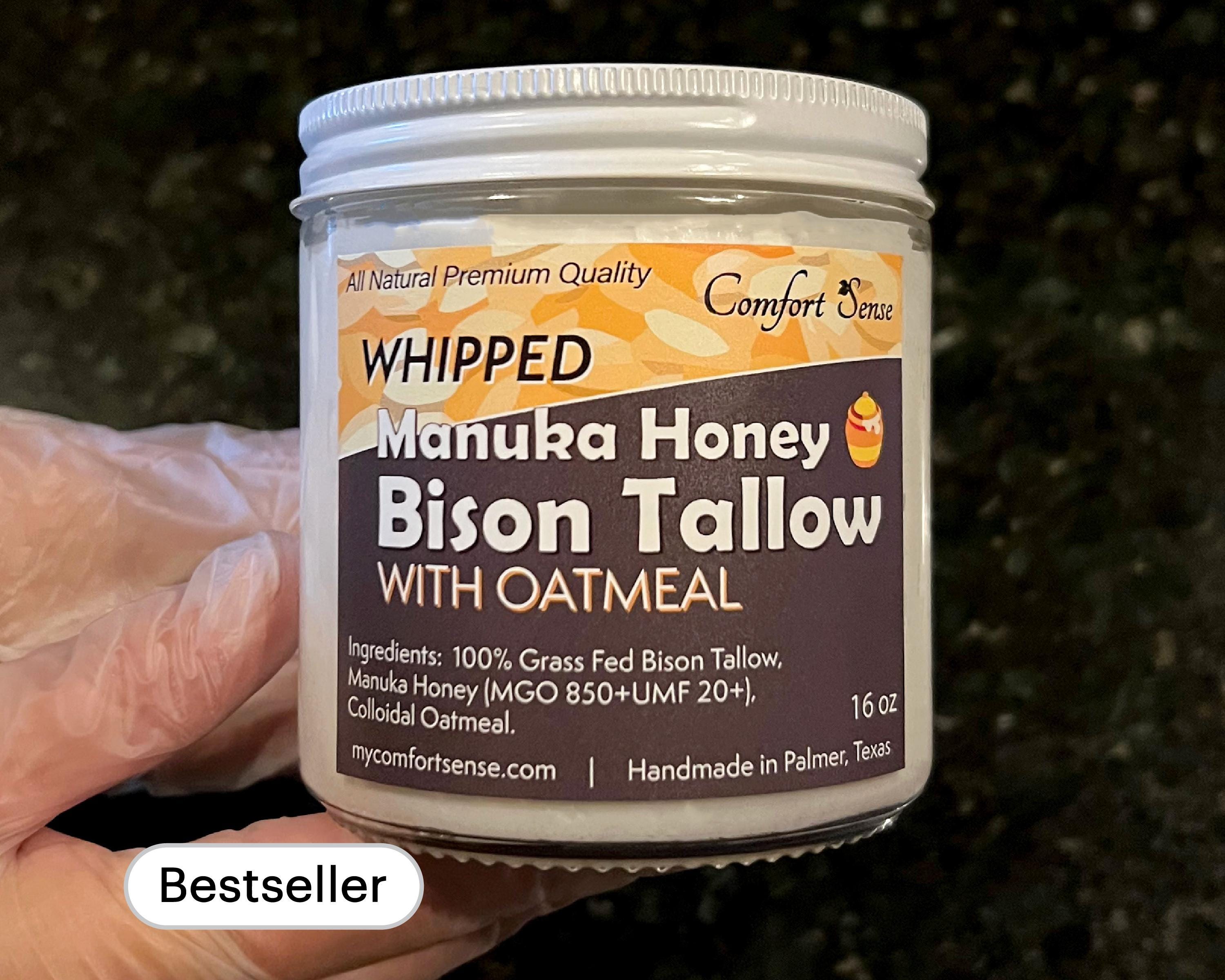 OATMEAL Bison With Manuka Honey Whipped Tallow Cream With 850+MGO ...