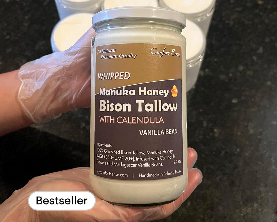 Vanilla Bean Manuka Honey & Bison With CALENDULA Whipped Tallow Cream ...