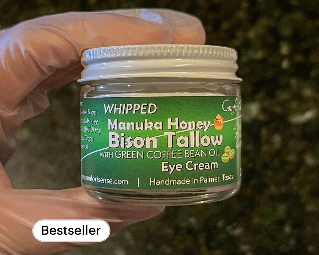 Green Coffee Bean EYE CREAM, Manuka Honey & Bison Whipped Tallow Eye ...