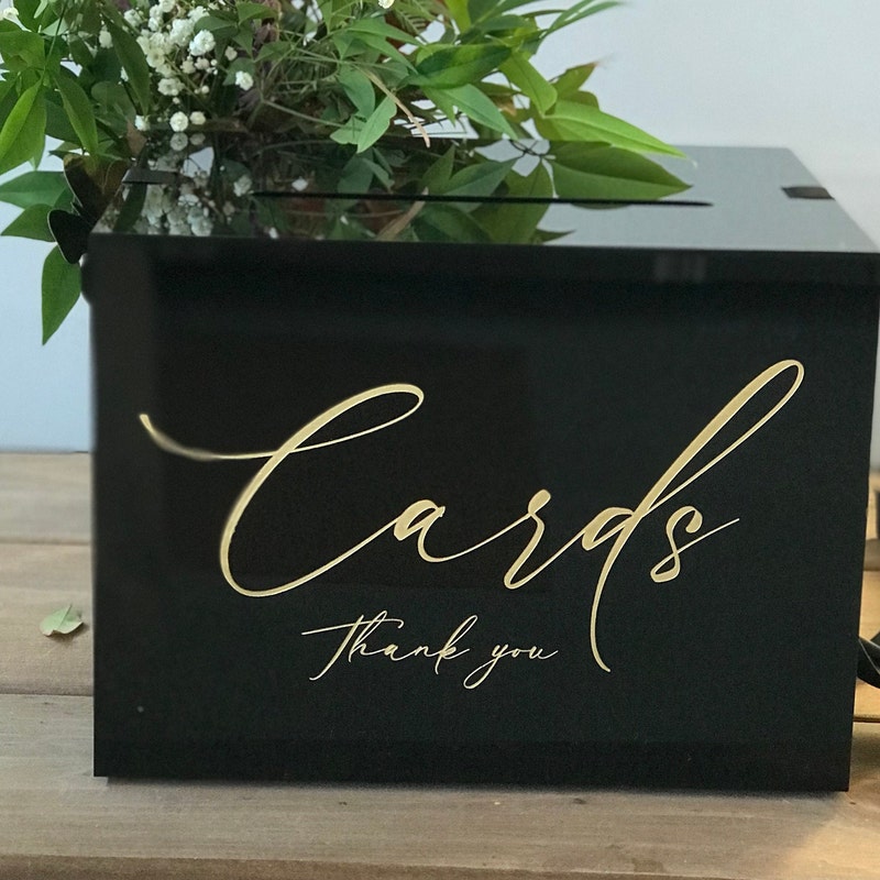 Black Card Box - Etsy