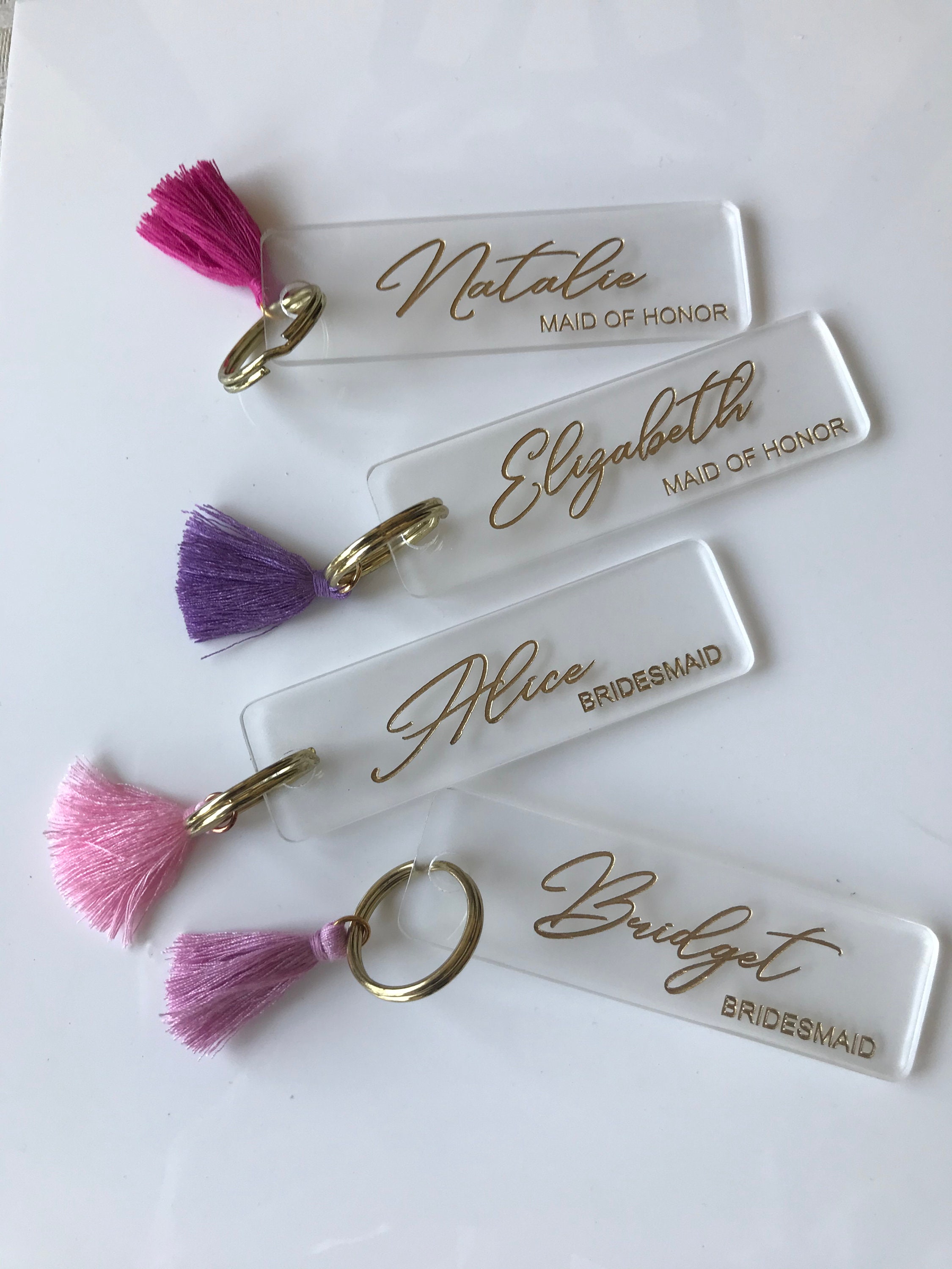 Bridesmaid Keychain. Personalized Gift. Wedding Party Gift. | Etsy