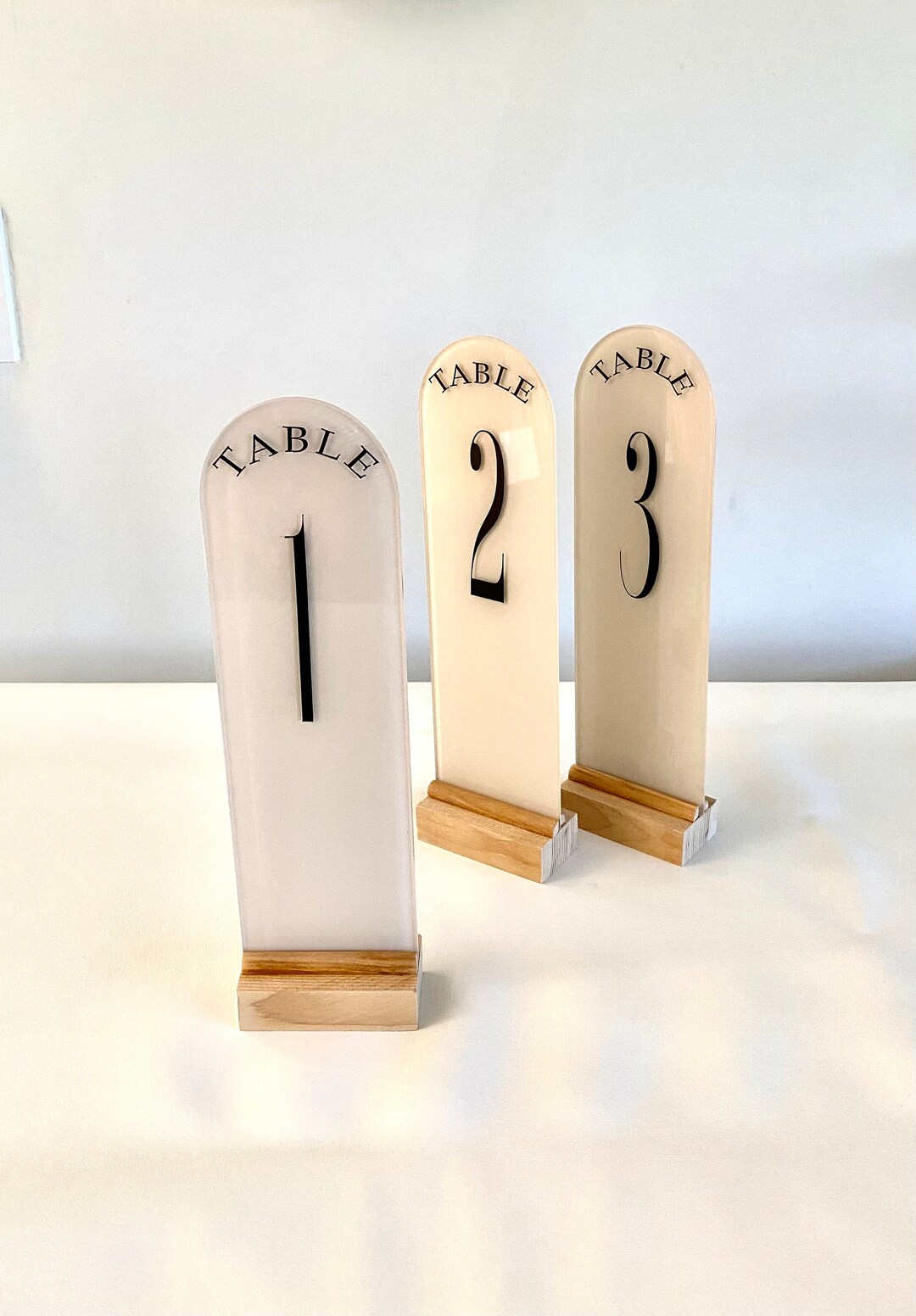 Acrylic Arched Table Numbers for Wedding & Event Table Decor. Many ...