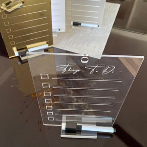 Acrylic Things to Do List, Engraved Acrylic Planner, Checklist ...