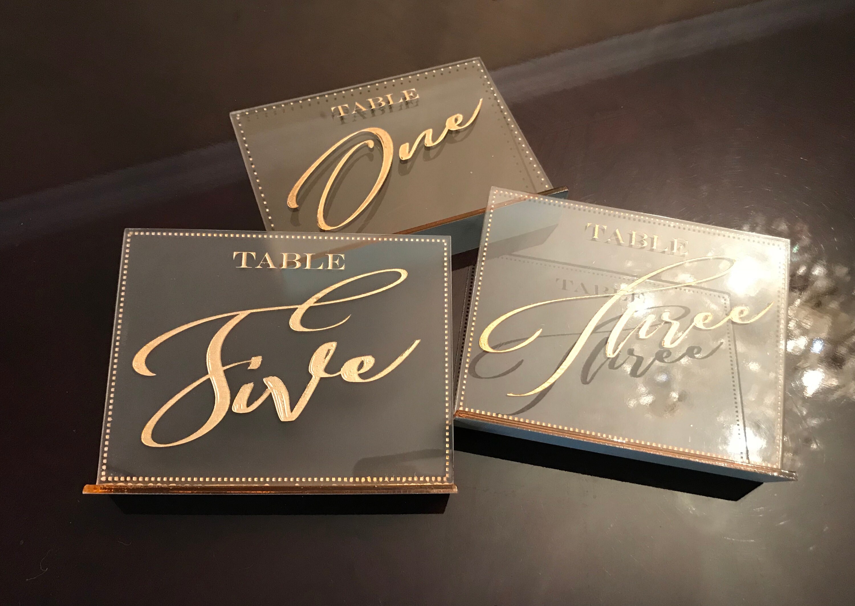 Table Numbers Acrylic Mirror Gold Silver for Wedding & Event | Etsy