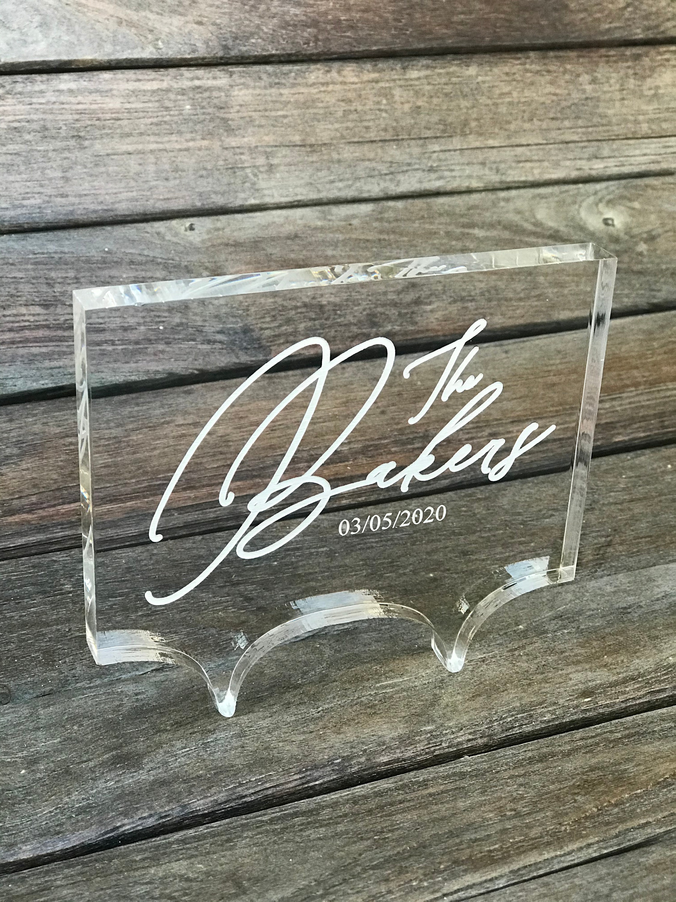 Modern Acrylic Cake Topper/Personalized Cake Topper/ Engraved | Etsy