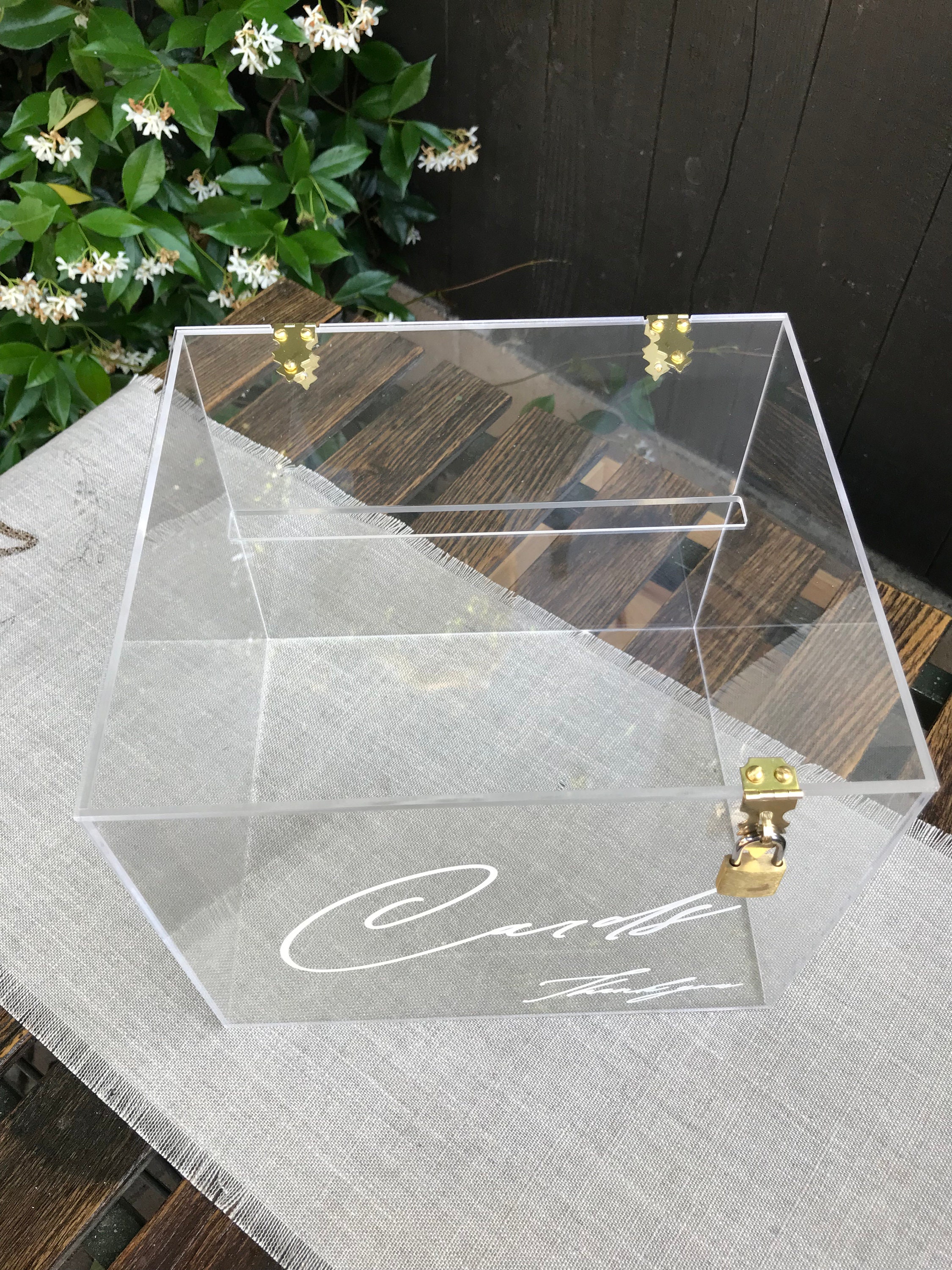 Wedding Card Box With Slot /acrylic Clear Card Box With | Etsy