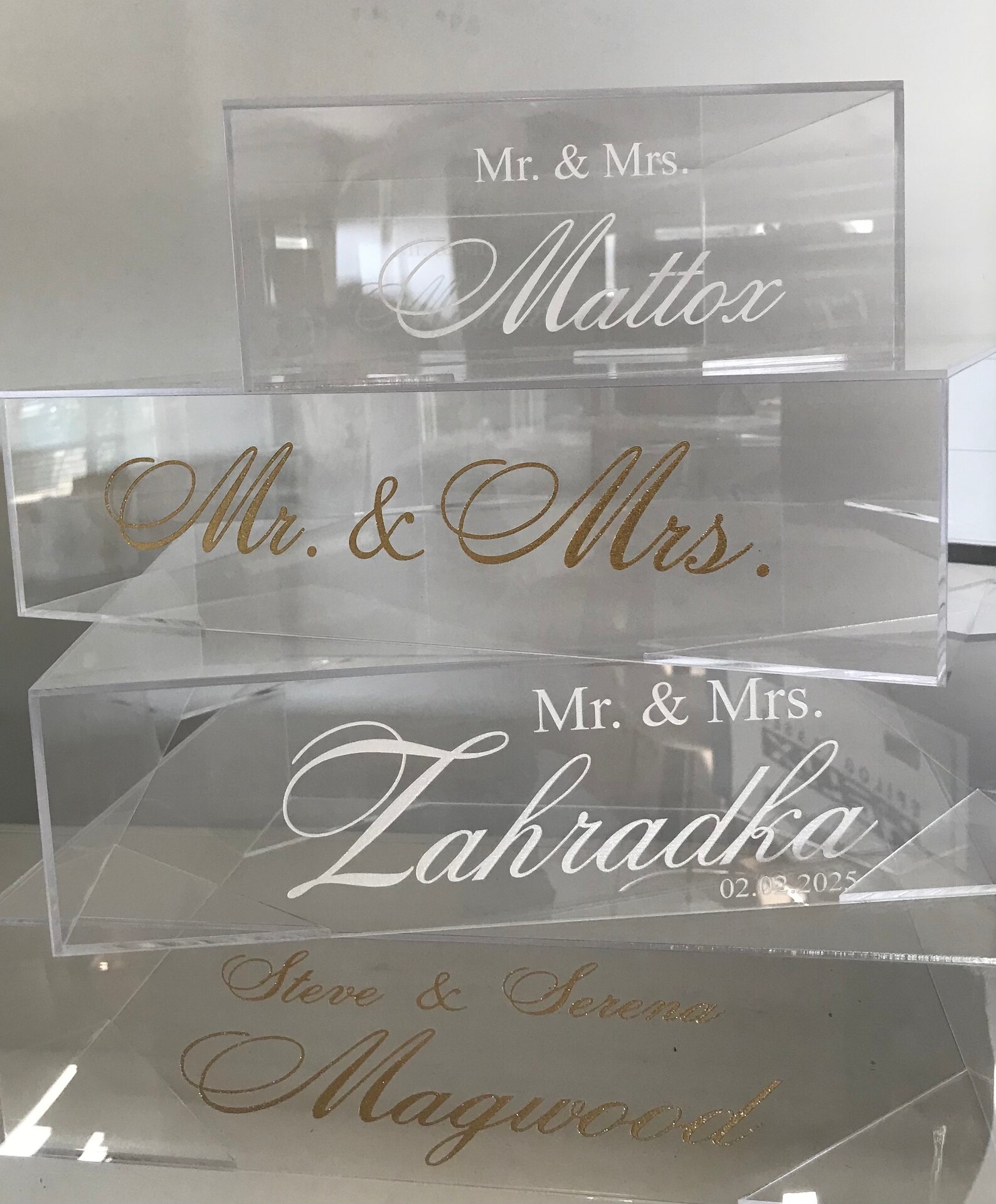 Personalized Cake Display Stand Wedding Birthday Anniversary Acrylic ...