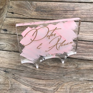 Modern Acrylic Cake Topper/personalized Cake Topper/ Engraved Cake ...