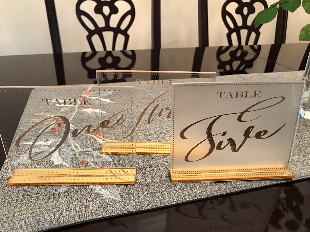 Table Numbers Acrylic Mirror Gold Silver for Wedding & Event Table ...