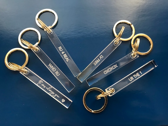 Custom Phrase Text Keychain. Personalized Gift. Bridesmaid. - Etsy