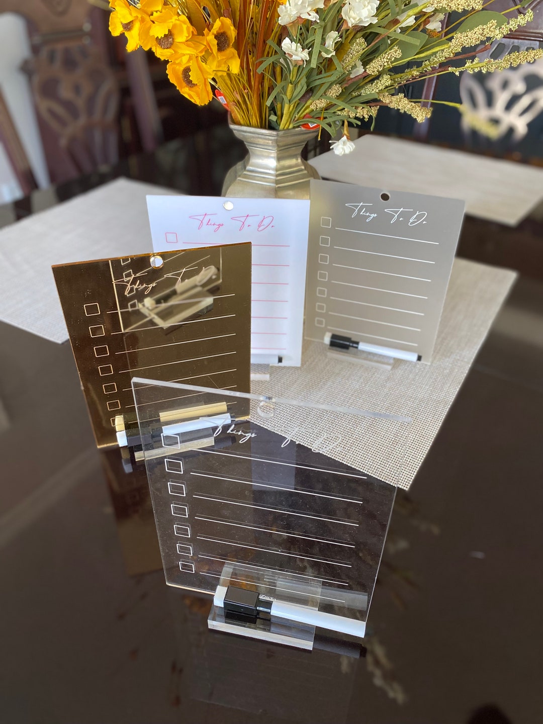 Acrylic Things to Do List, Engraved Acrylic Planner, Checklist ...