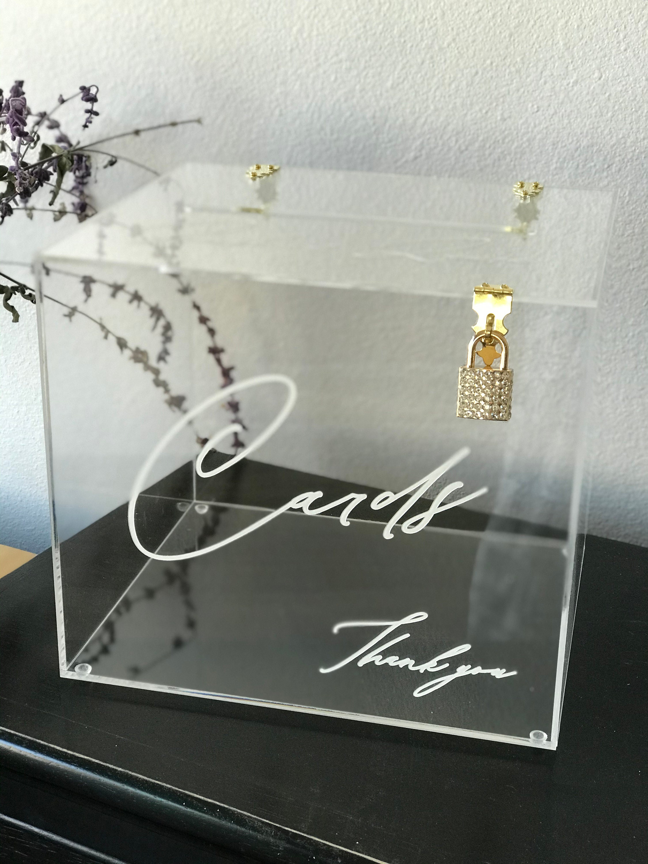 Wedding Card Box With Slot /acrylic Clear Card Box With | Etsy