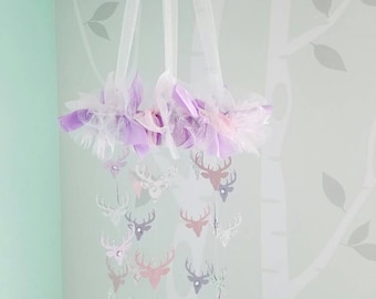 MADE TO ORDER Shabby Chic Woodland Animal Nursery Mobile | Etsy
