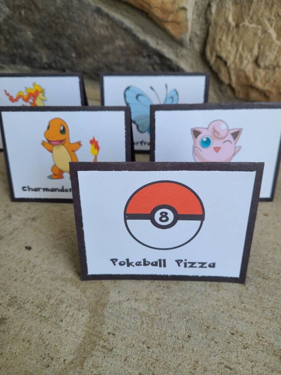 Pokemon Party Food Labels Pokemon Go Birthday Pokeball | Etsy