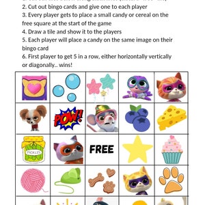 INSTANT DIGITAL DOWNLOAD Super Kitties Bingo Party Game - Kitty Cat ...
