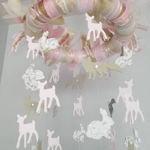 MADE TO ORDER - Shabby Chic Woodland Animal Nursery Mobile - Outdoors ...