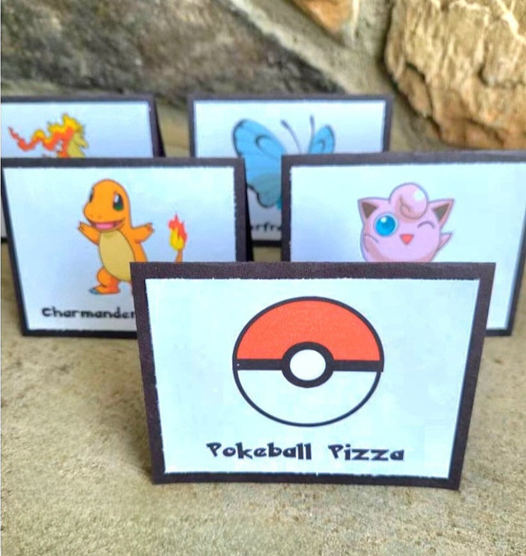 Pokemon Party Food Labels Pokemon Go Birthday Pokeball Decor Themed ...
