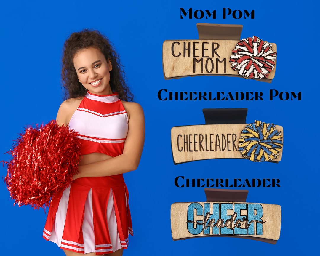 Cheerleader Team Spirit: Personalized Hair Claw Clip for Cheer Coaches ...