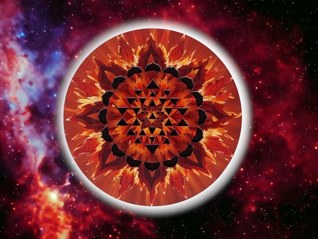 Vodohray "sri Yantra — Fire Flower" — 18/24,5/30cm — 7/10/12inch —music Instrument Sound of ...