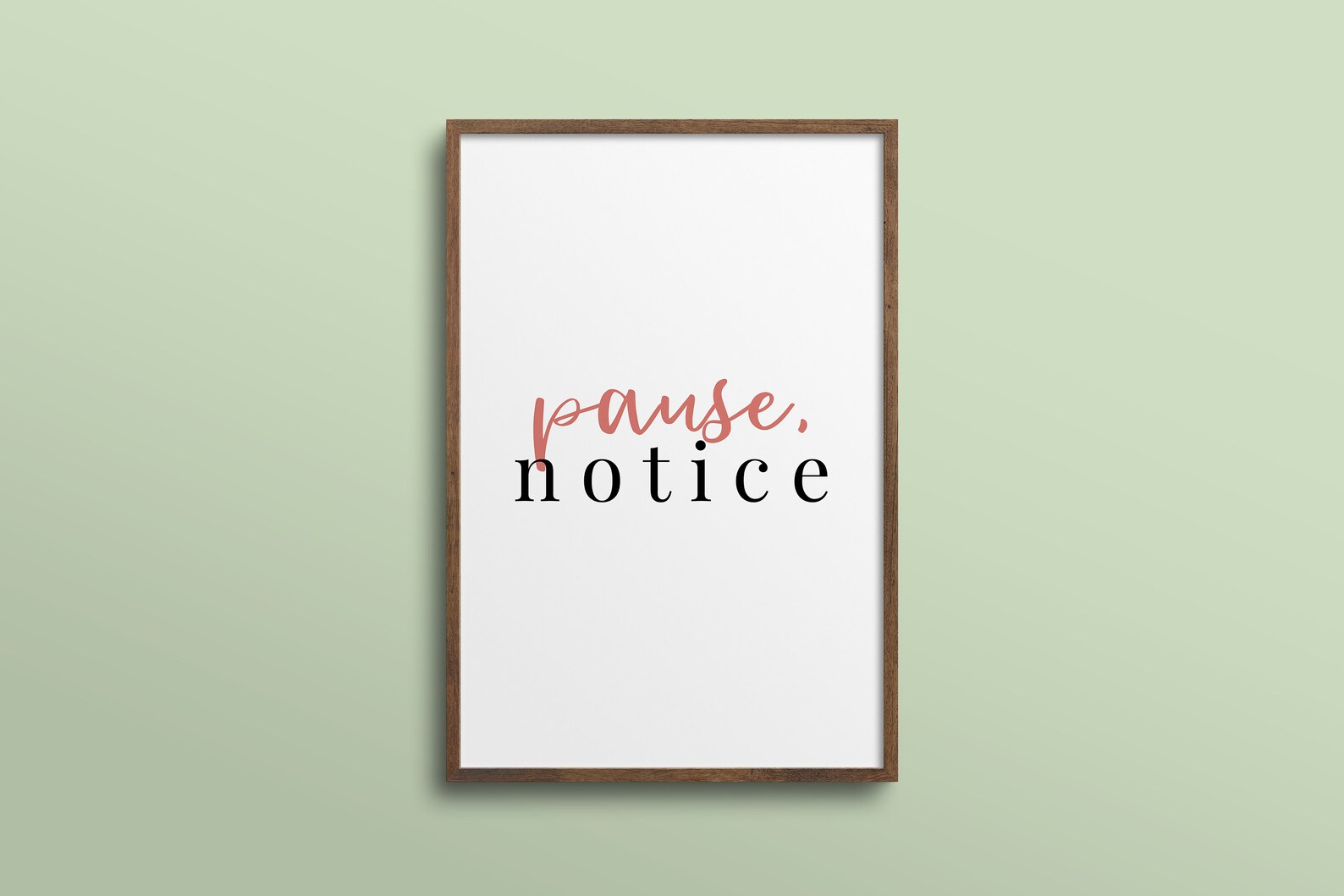 Pause, Notice, Mindfulness Mental Health Print - Etsy