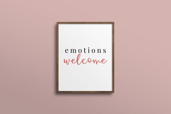 Emotions Welcome Mental Health Wall Art Print Quote/saying - Etsy