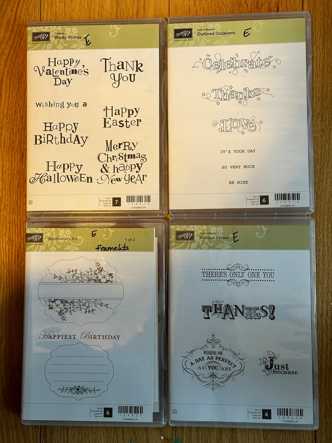 Stampin' up Rubber Stamp Sets Like New, Never or Rarely Used Cling ...