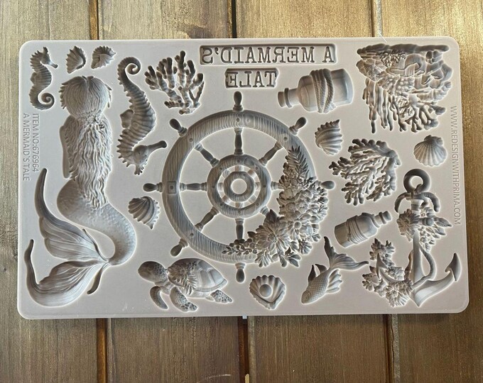 NEW! | A Mermaid's Tale Collection | Redesign Decor Mould | 5 X 8 ...