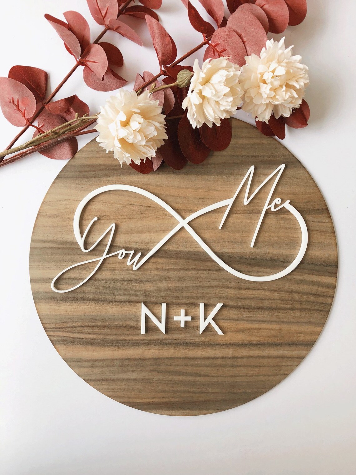 Infinity Plaque Custom Personalised Wood & Acrylic - Etsy