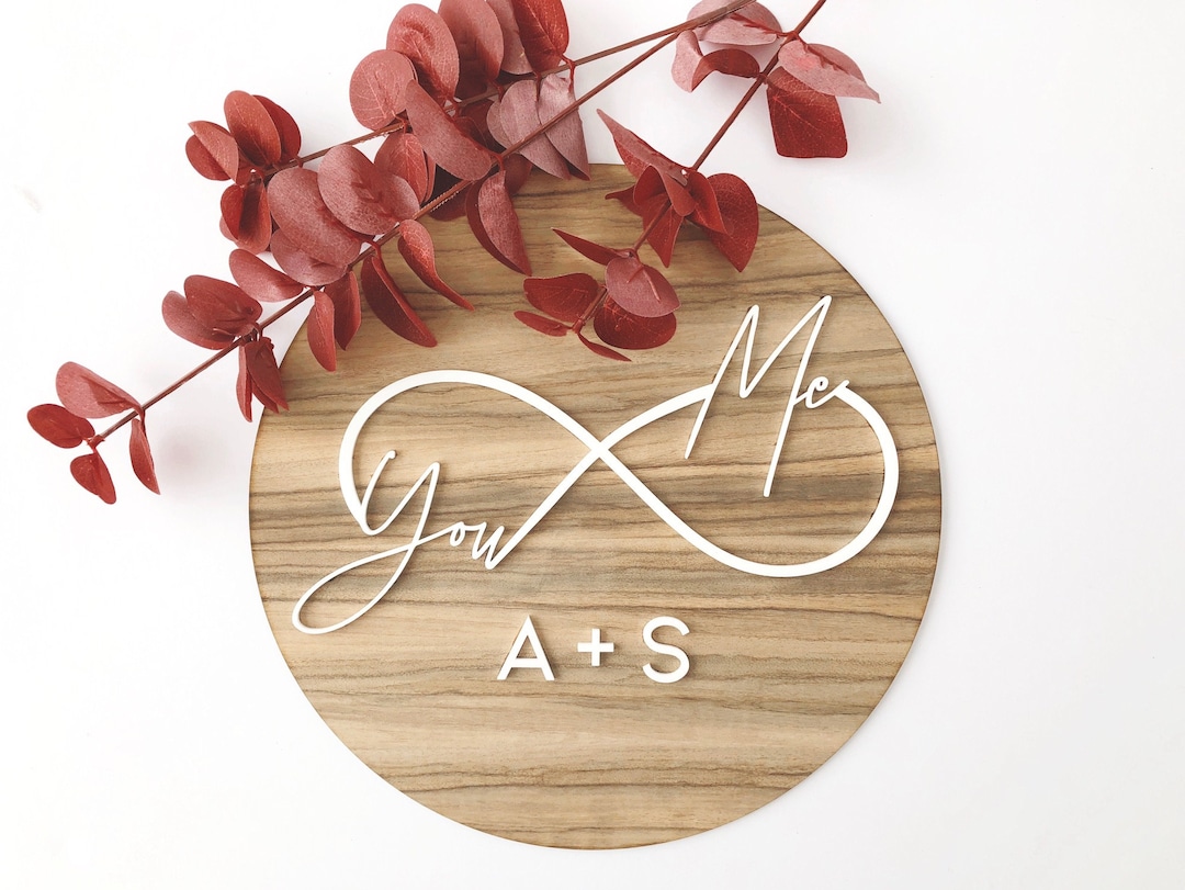 Infinity Plaque Custom Personalised Wood & Acrylic - Etsy
