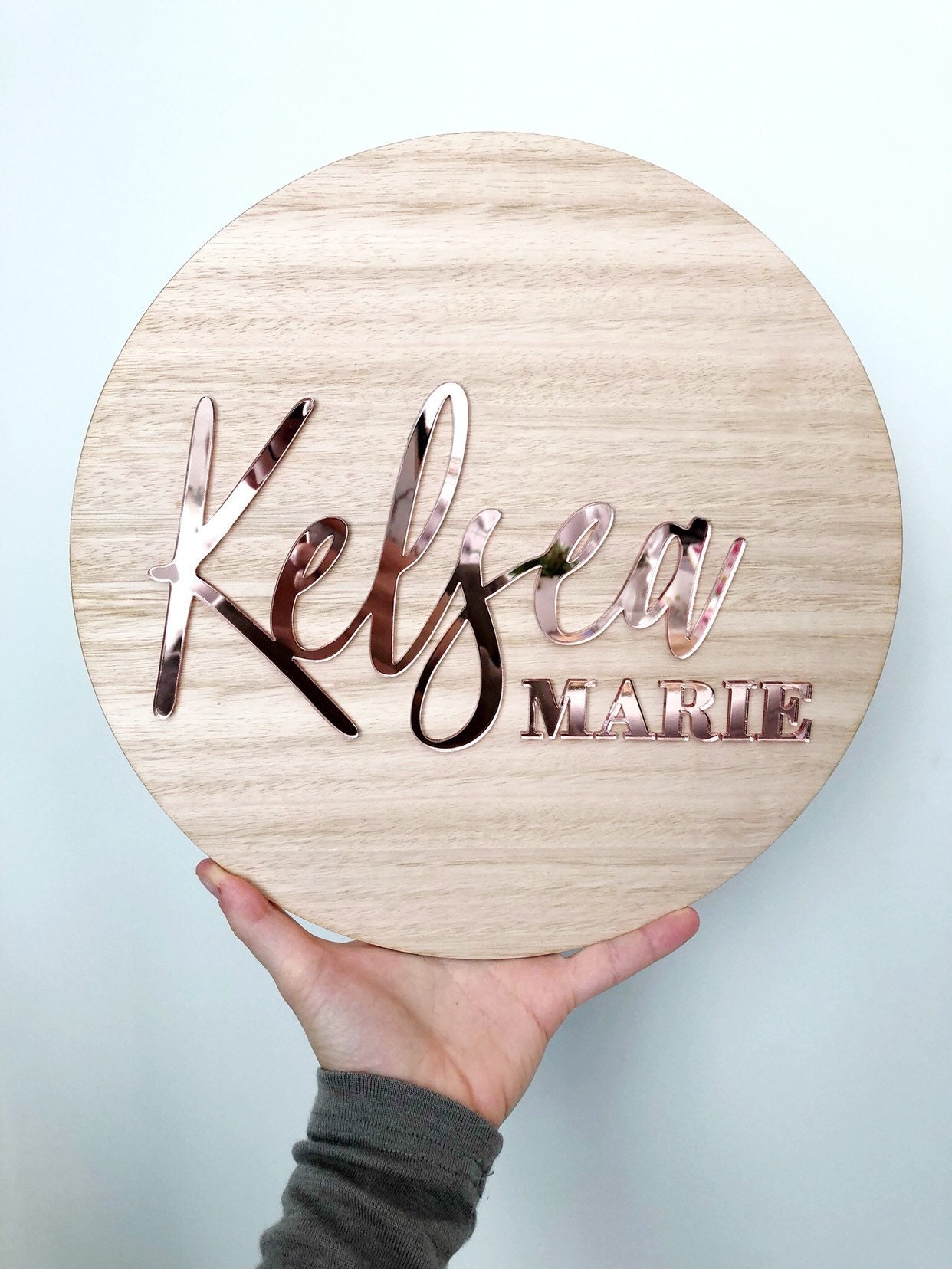 Name Plaque EUCALYPT Wood Acrylic Custom Personalised | Etsy