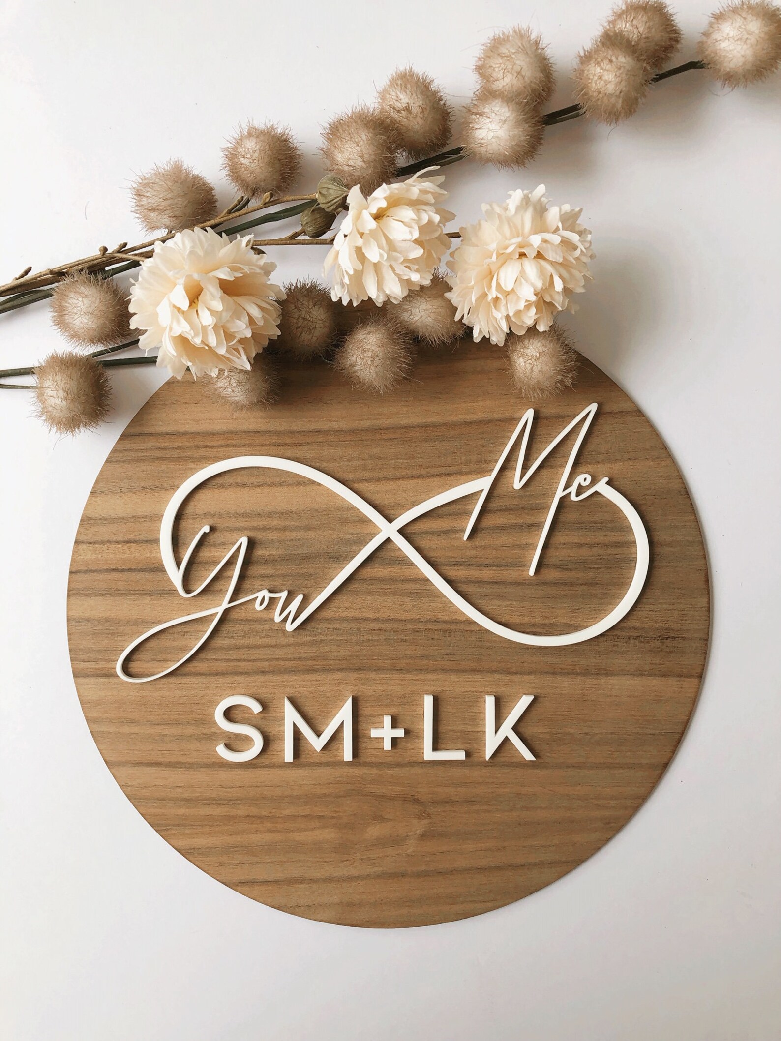 Infinity Plaque Custom Personalised Wood & Acrylic - Etsy