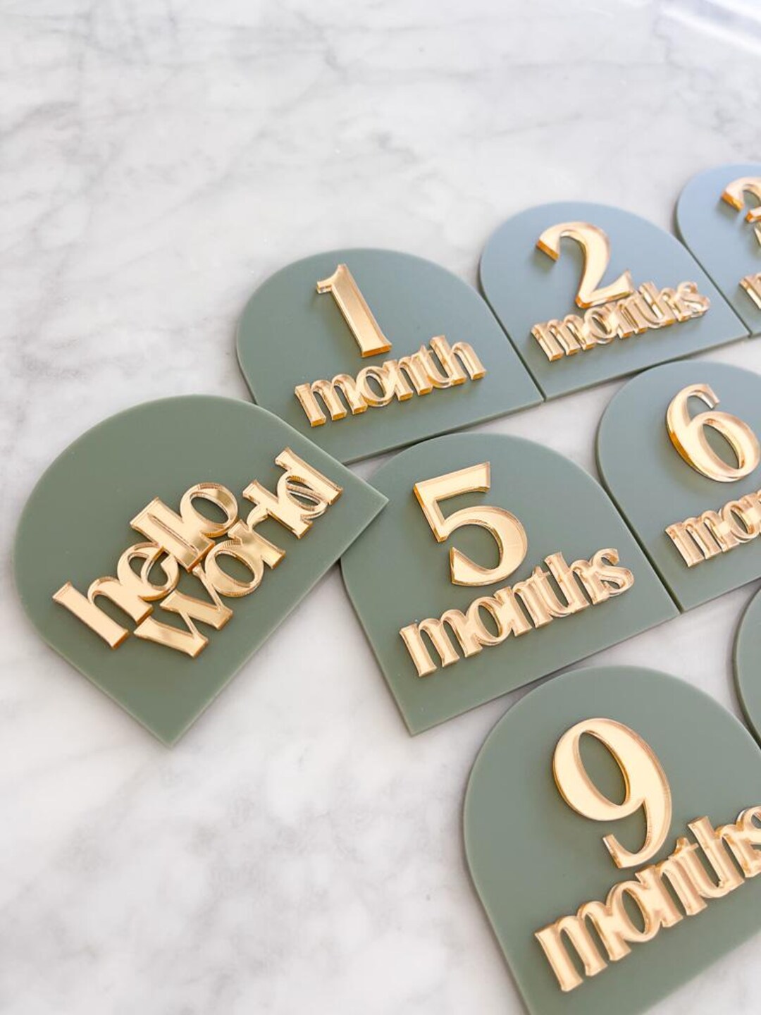 Mini Arch Acrylic Milestones Baby Age Photo Prop Photoshoot Baby Shower ...