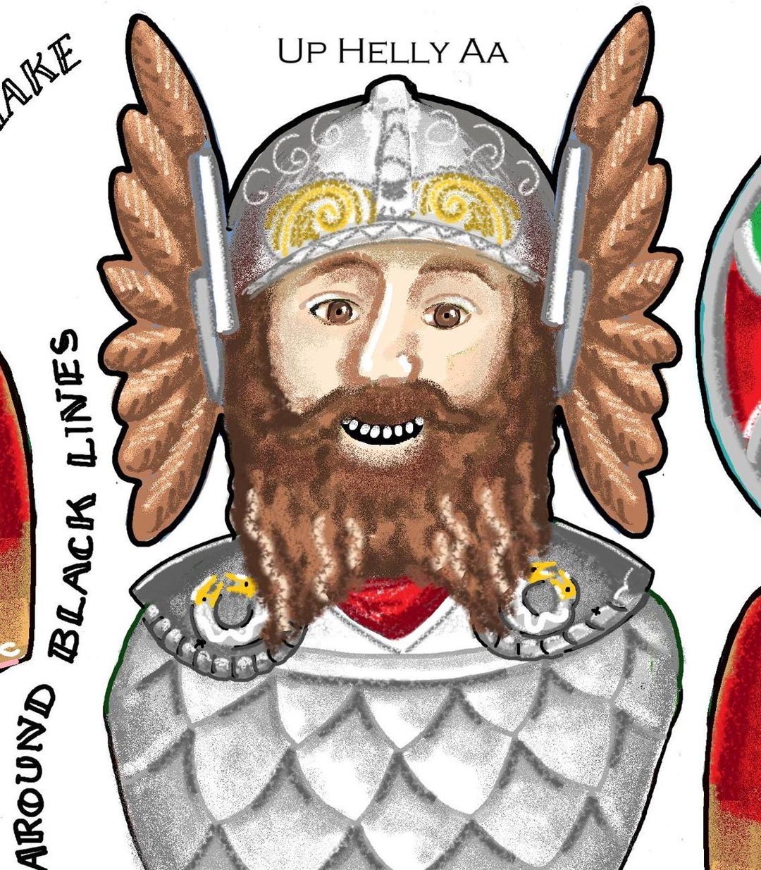 Up Helly Aa Folk Art Paper Doll-printable Articulated Puppet - DIY ...