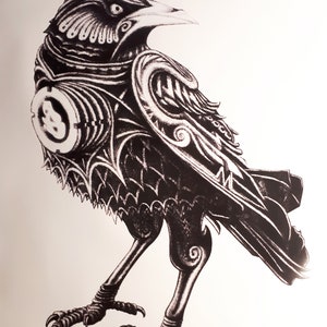 The Medieval Crow From the Future (XL Semi-gloss Print - 3' X 4') - Etsy