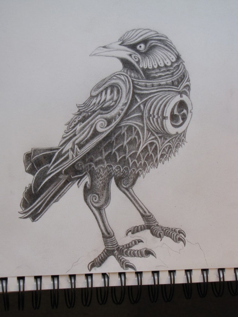 The Medieval Crow From the Future (large Semi-gloss Print - 3' X 24 ...