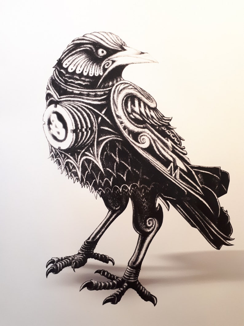 The Medieval Crow From the Future (large Semi-gloss Print - 3' X 24 ...