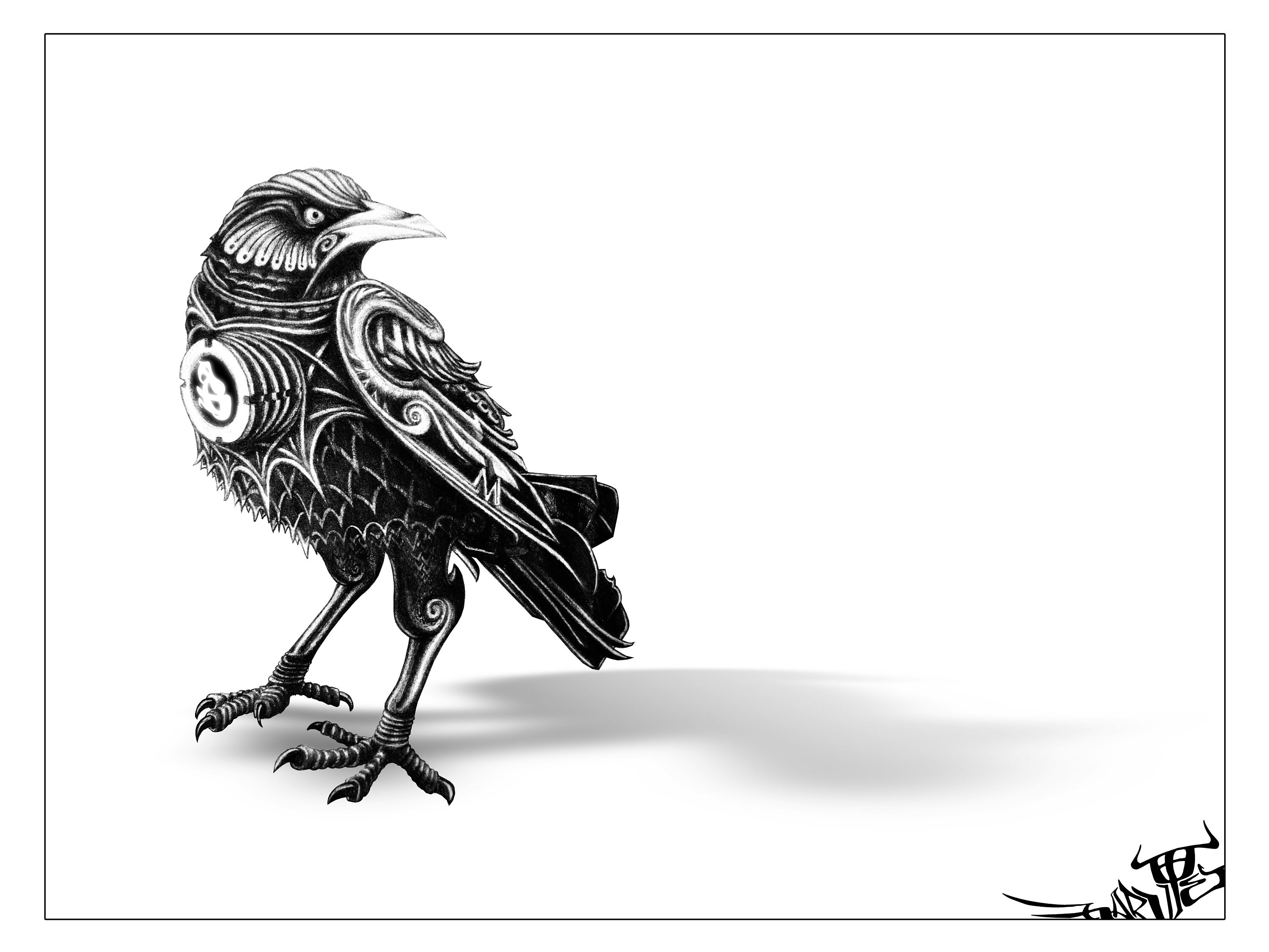 The Medieval Crow From the Future (large Semi-gloss Print - 3' X 24 ...