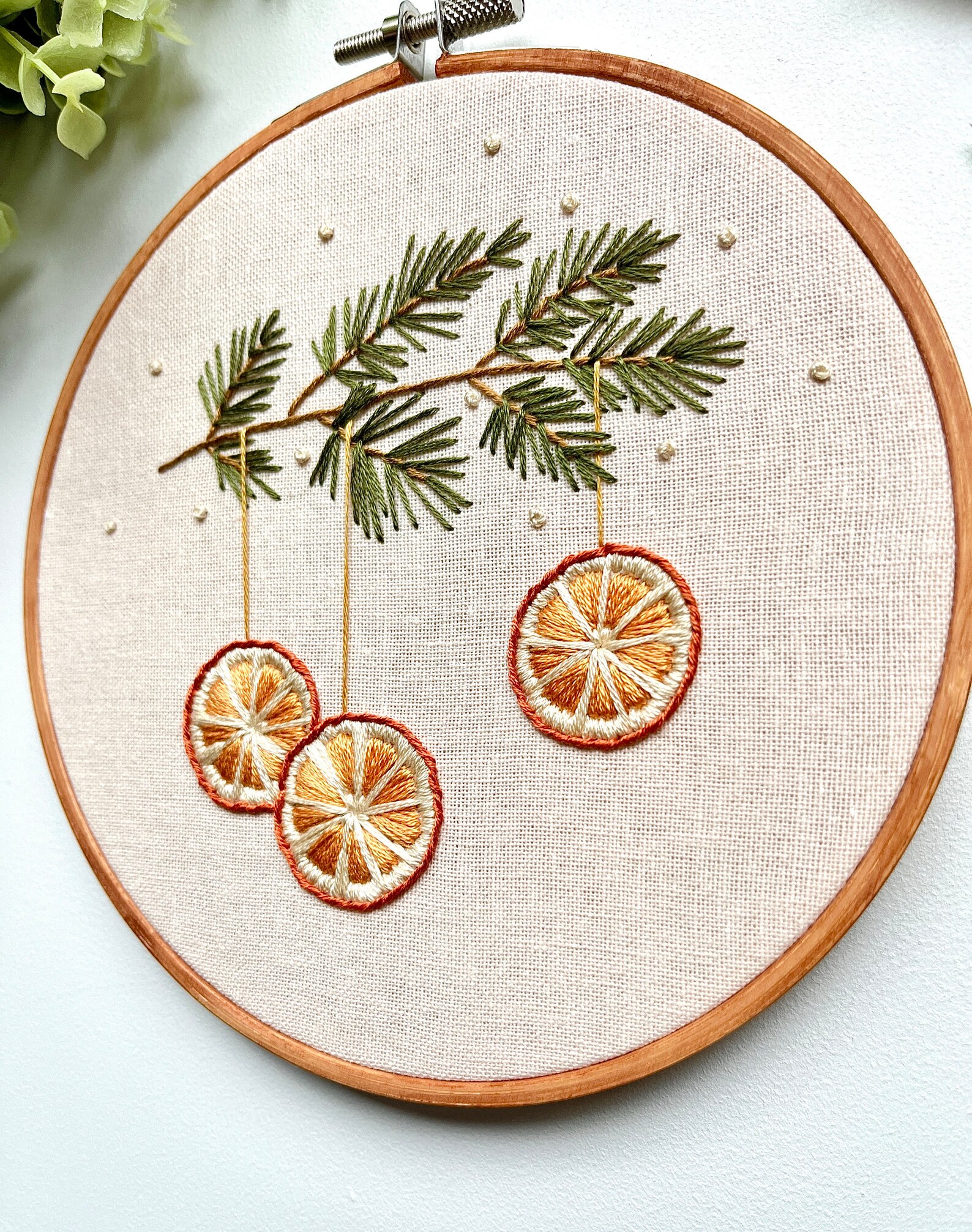 Dried Orange Slices Embroidery Pattern: Beginner DIY (PDF Pattern ...