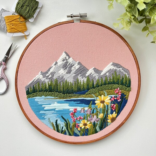Mountain Embroidery - Etsy