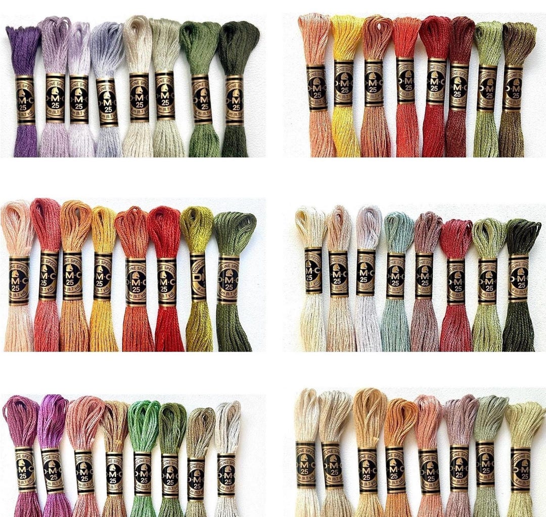 DMC Embroidery Floss Bundle: Curated Color Palettes - Etsy