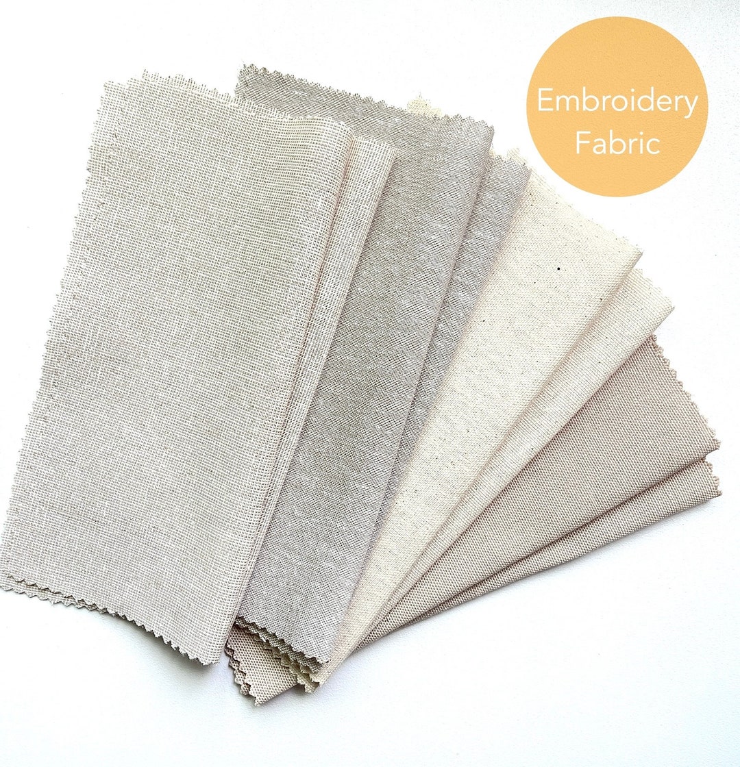 Embroidery Fabric Sample Pack, Cotton Fabric for Embroidery, Fabric ...